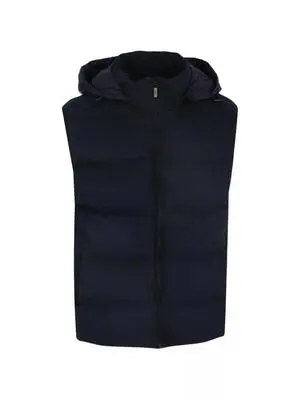 Corneliani Hooded Gilet - Blue