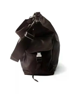 Prada Explore Leather Shoulder Bag - Brown