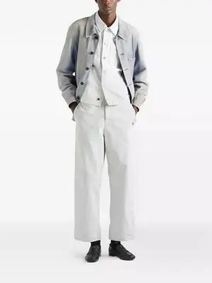 Prada Regular Bleached Denim Straight-leg Jeans - Blue