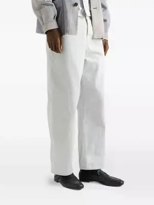 Prada Regular Bleached Denim Straight-leg Jeans - Blue