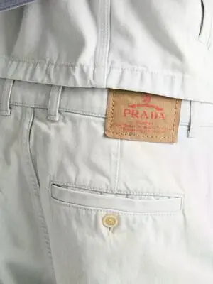 Prada Regular Bleached Denim Straight-leg Jeans - Blue