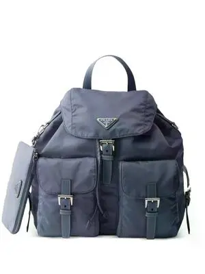 Prada Medium Re-nylon Backpack - Blue
