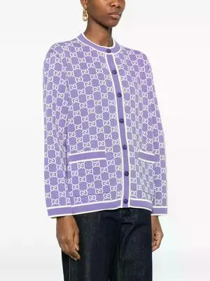Gucci Monogram Pocket Cotton Cardigan