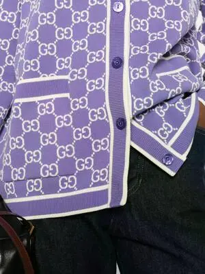 Gucci Monogram Pocket Cotton Cardigan