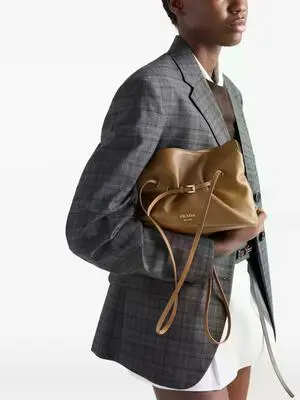 Prada Small Nappa Leather Bag - Neutrals