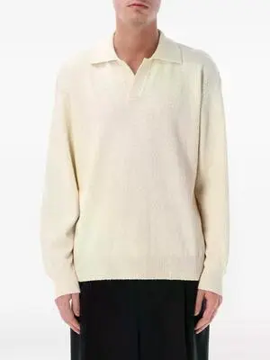 ROBERTO COLLINA Polo Collar Sweater - Neutrals