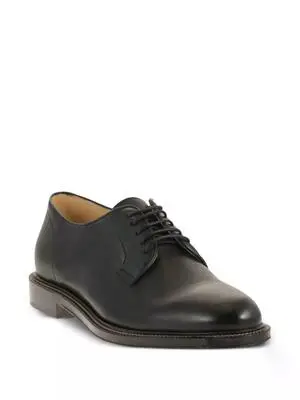 Brunello Cucinelli Leather Derby Shoes - Black