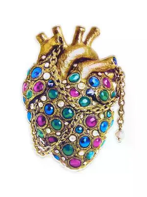 LINEE RECANATI Heart Centrepiece - Gold
