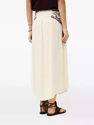 Ba&sh Tilana Embroidered Buttoned Skirt - Neutrals