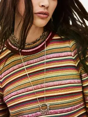 Ba&sh Striped Knitted T-shirt