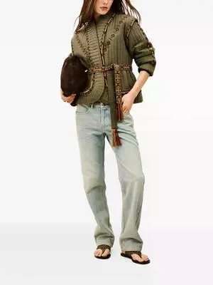 Ba&sh Quilted Embroidered Jacket - Green