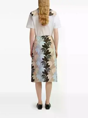 Marni Broderie Anglaise Floral Midi Skirt