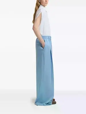 Marni Satin-finish Wide-leg Trousers - Blue