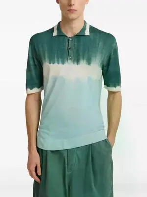 Marni Tie-dye Ribbed Polo Shirt