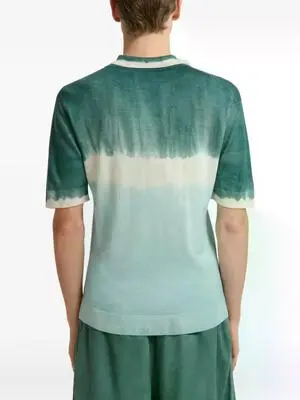 Marni Tie-dye Ribbed Polo Shirt