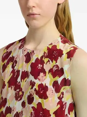 Marni Silk Maxi Dress With Secret Bouquet Print