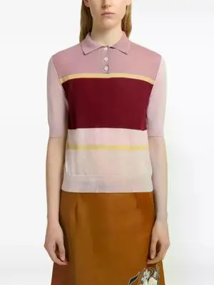 Marni Colour-block Striped Shirt - Pink