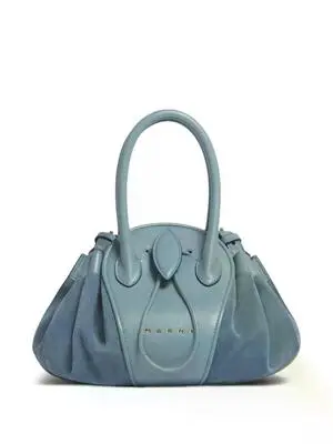 Marni Leather And Suede Handbag - Blue