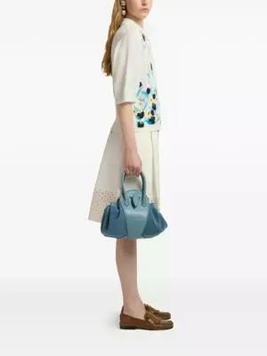 Marni Leather And Suede Handbag - Blue