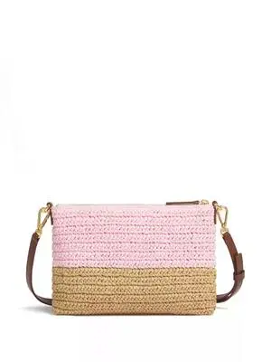 Marni Paper Raffia Seaside Pouch - Pink