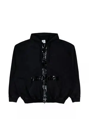 Vetements Taped Zip-up Hoodie - Black