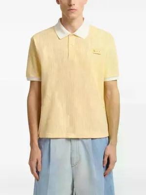 Marni Interlock Polo Shirt With Jacquard Motif - Yellow