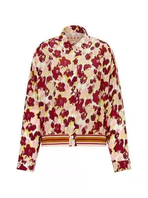 Marni Floral Striped Shirt - Red