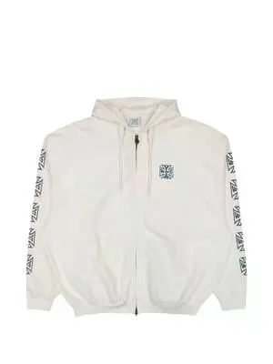 Vetements Logo Zip-up Hoodie - Neutrals