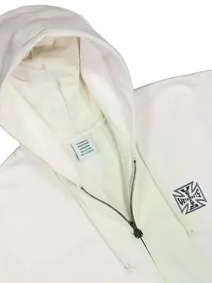 Vetements Logo Zip-up Hoodie - Neutrals