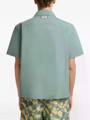 Marni Cotton-blend Shirt With Broderie Anglaise Yoke