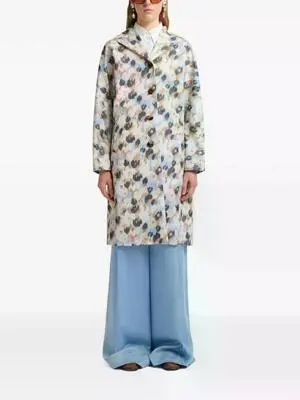 Marni Printed Button Parka Coat - Neutrals