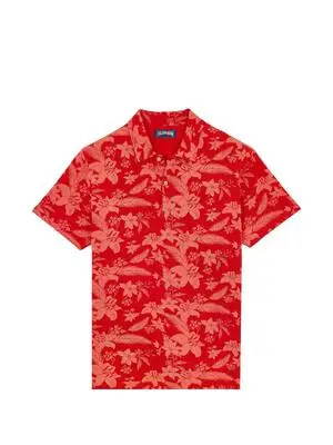 Vilebrequin Flower-print Polo Shirt - Red