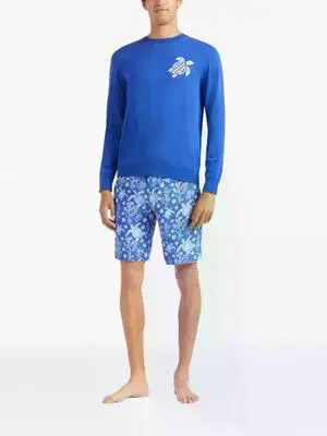 Vilebrequin Logo-jacquard Cotton Sweater - Blue