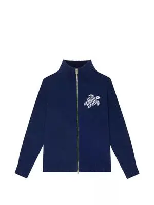 Vilebrequin Logo-jacquard Zip-up Cardigan - Blue