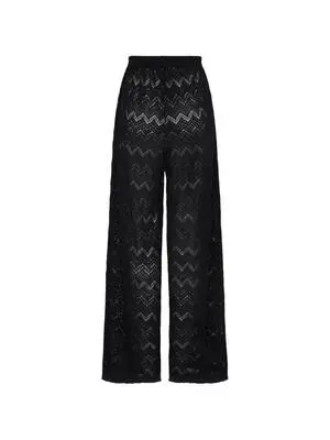 Vilebrequin Chevron-knit Wide-leg Trousers