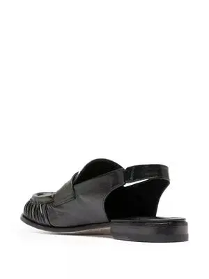Officine Creative Solitude 102 Ruched Leather Loafers