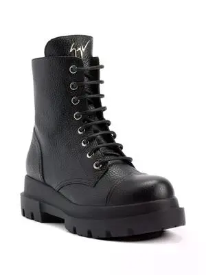 GIUSEPPE ZANOTTI Evin Laced Boots With Logo Detail