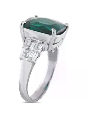 LB EXCLUSIVE Platinum, Tourmaline And Diamond Ring - Silver