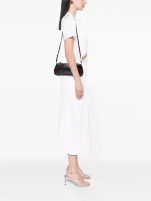 Prada Patent Trimmed Vitello Drive Crossbody Bag