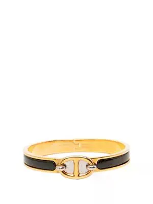 Hermès 2010-2025 Mini Enamel Clic Chaine D Ancre Bracelet Pm Costume - Black