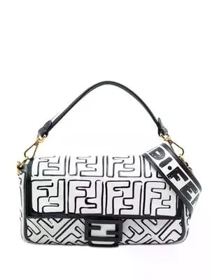 Fendi 2010-2025 Joshua Vides California Sky Medium Baguette Satchel - White