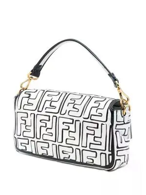 Fendi 2010-2025 Joshua Vides California Sky Medium Baguette Satchel - White