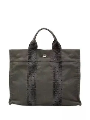 Hermès Canvas Herline Pm Tote Bag - Grey
