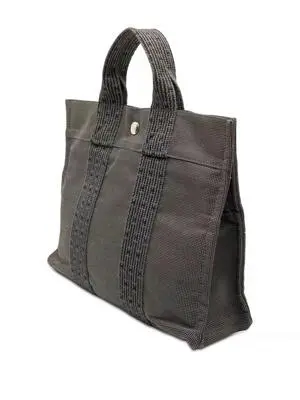 Hermès Canvas Herline Pm Tote Bag - Grey