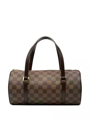 LOUIS VUITTON 2004 Damier Ebene Papillon 26 Handbag - Brown