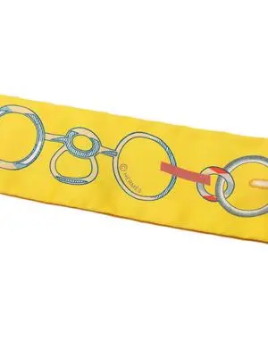 Hermès 2000-2025 Do Re Boucles Silk Twilly Scarf Scarves - Orange