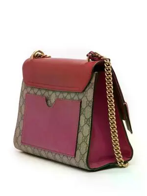 Gucci Gg Supreme Padlock Shoulder Bag - Brown