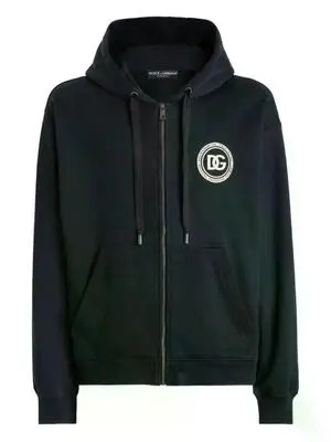 Dolce & Gabbana Zip-up Long-sleeve Hoodie - Blue