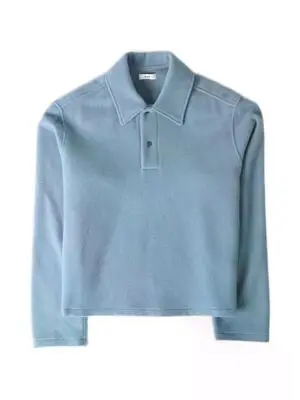 RIER Wool Polo Shirt - Blue