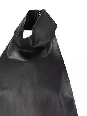 Magda Butrym Halterneck Leather Blouse - Black